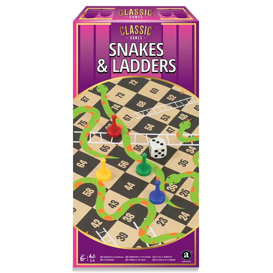 Ambassador - Classic Games - Basic Snakes & Ladders – flitit