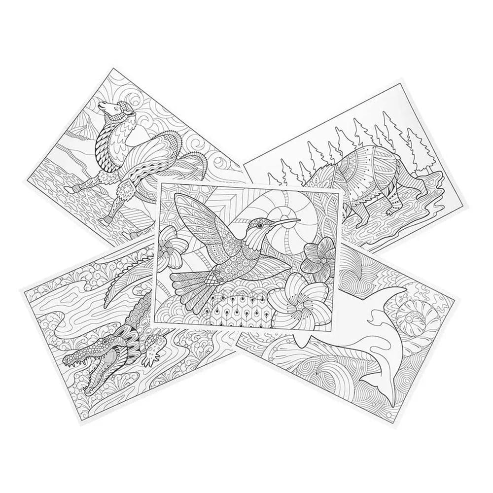 Crayola - Animal Ink Doodle Activity Book Art With Edge