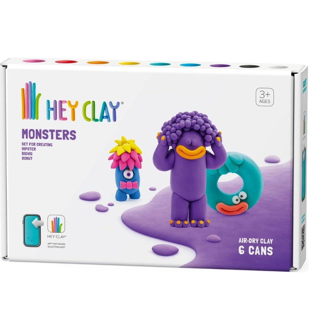 HEY CLAY - Monsters: Hipster, Cyclops, Donut 6 Cans – flitit