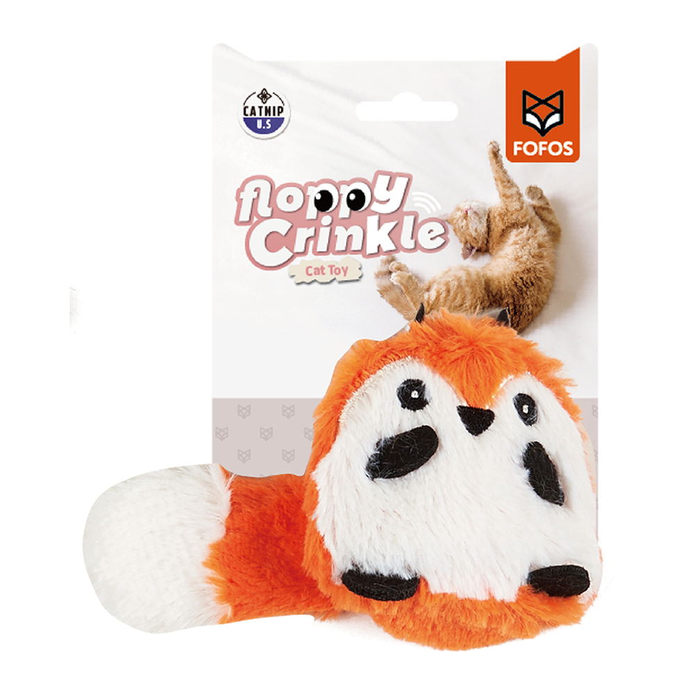 FOFOS Fox Floppy Crinkle Cat Toy – flitit