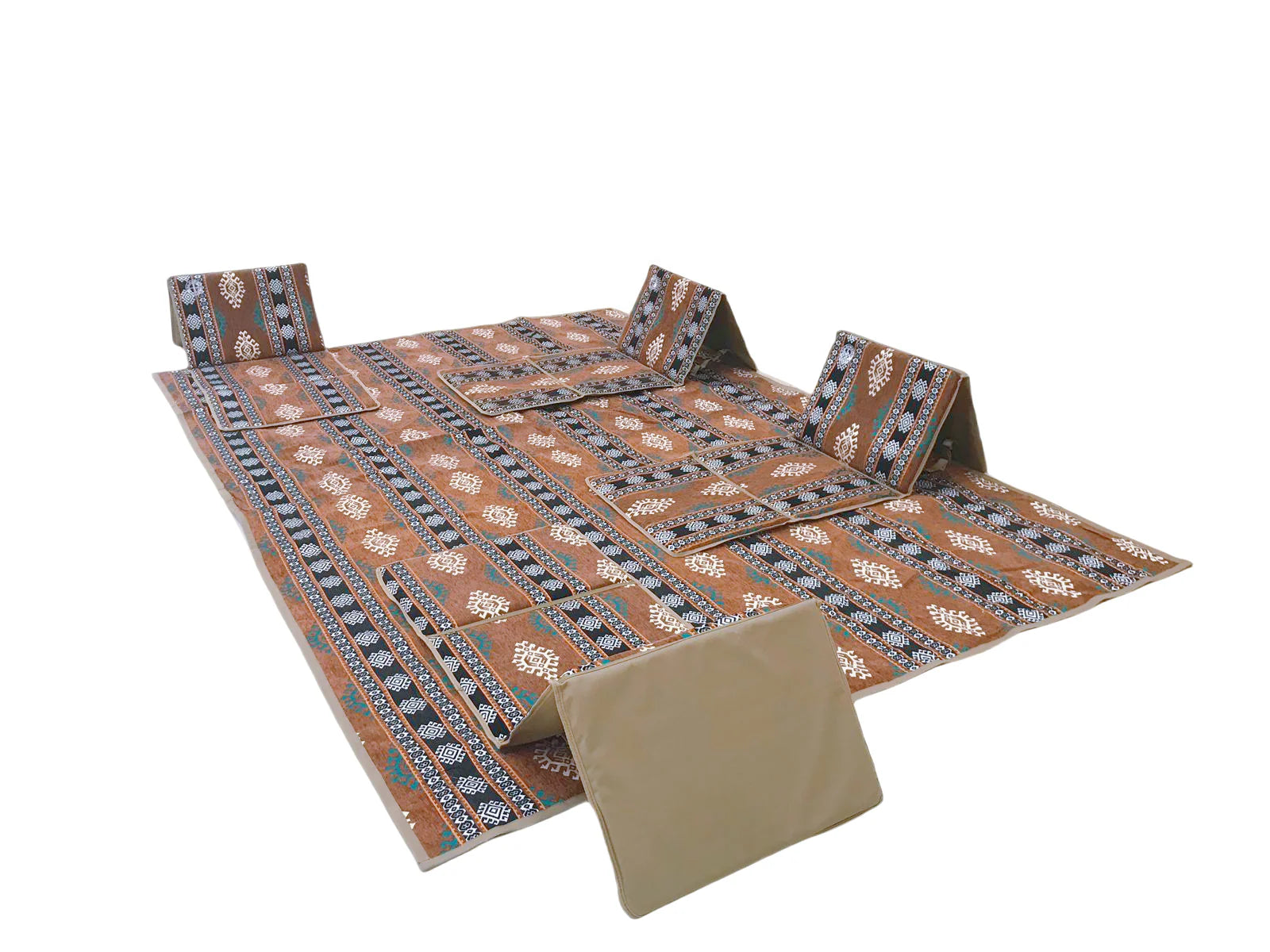 Arabic Camping Floor Carpet Folding Mat Sets with 4 Folding Chair Brow ...