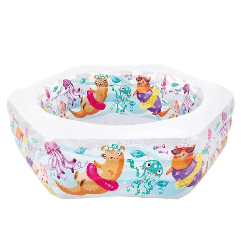 Intex - Happy Otter Inflatable Pool - (191 x 178 x 24 cm)