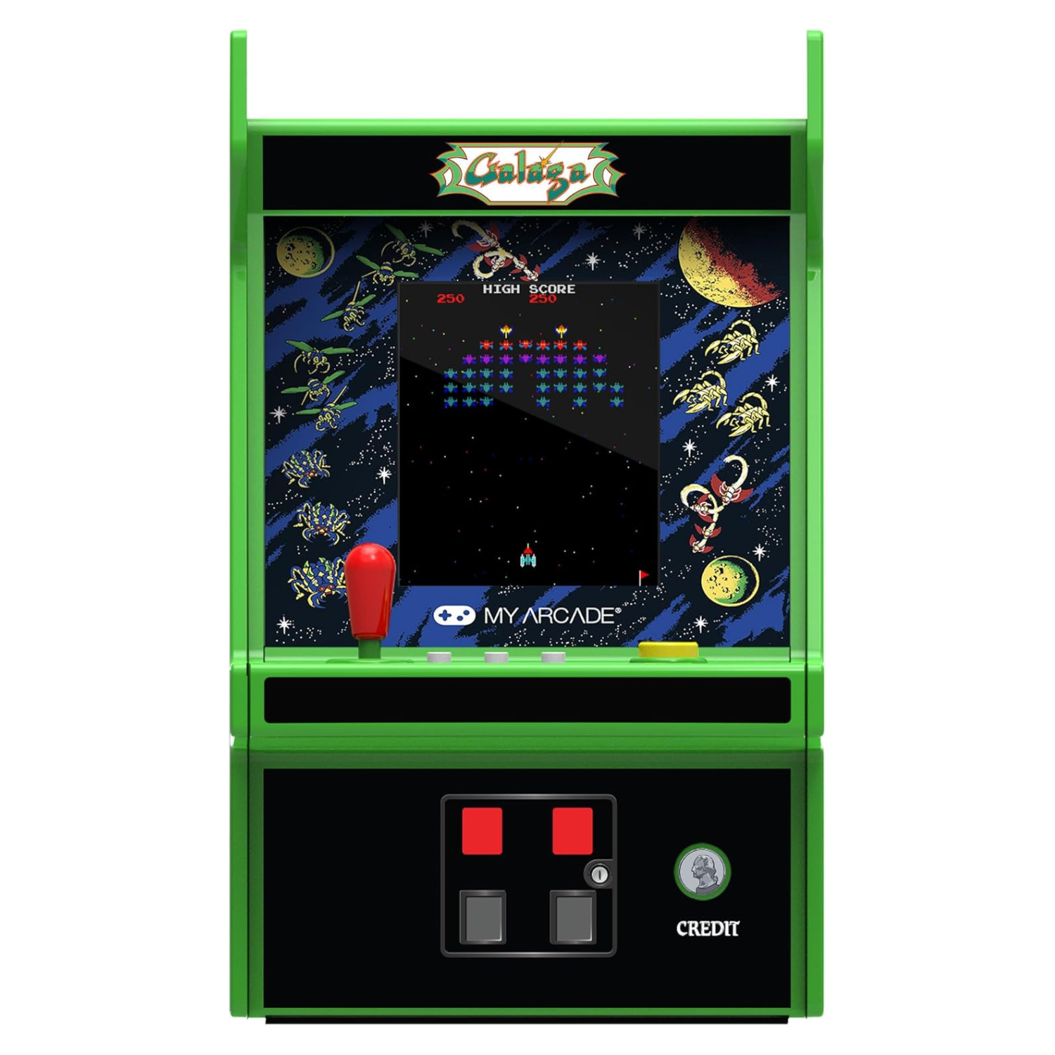 My Arcade Galaga Micro Player Pro 2 Games in 1 - Mini Arcade Machine ...