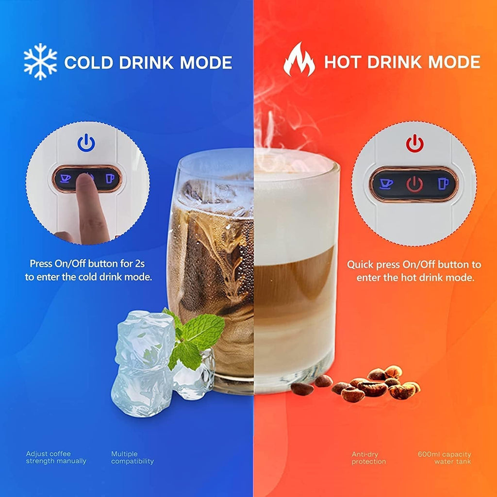 Hibrew H2B Espresso Maker 5 In 1 Hot And Cold Espresso Brewing - White ...