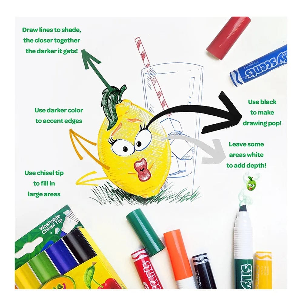 Crayola - 6 Chisel Tip Scented Markers – Flitit - Online Store