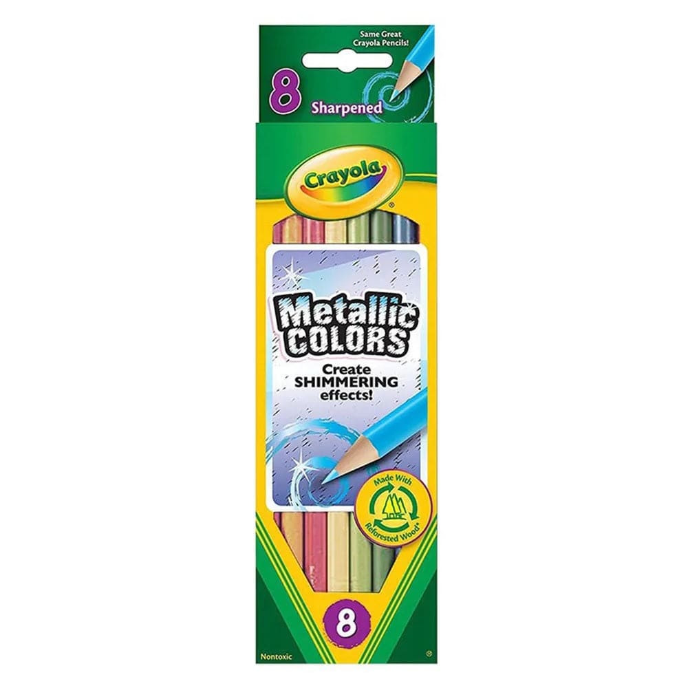 Crayola - 8 Metallic Colored Pencils – Flitit - Online Store