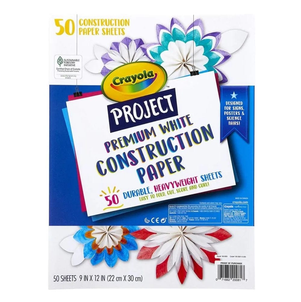 Crayola - Project Premium White Construction Paper – Flitit - Online Store