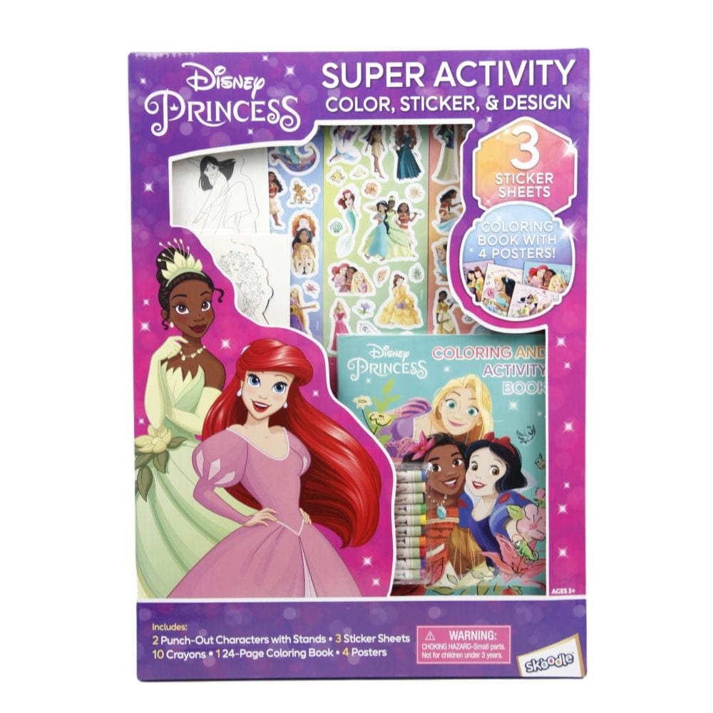 Princess Super Activity Color, Sticker & Design Set