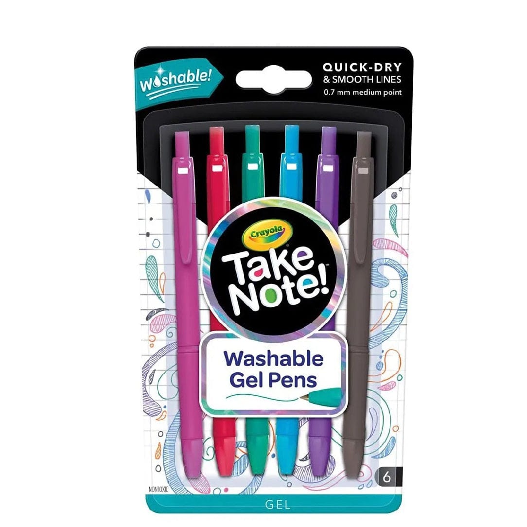 Crayola 6 Take Note Washable Gel Pens– flitit