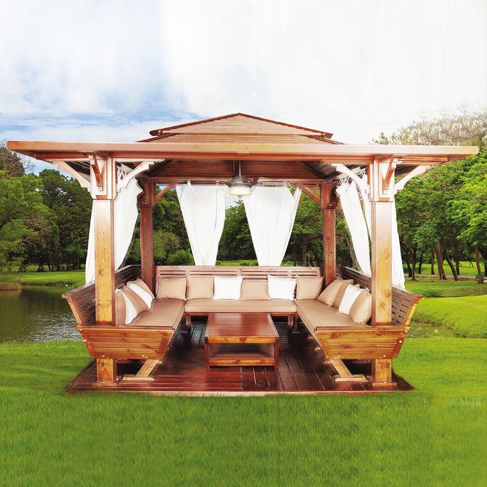 Danube Home Giza Wooden Gazebo