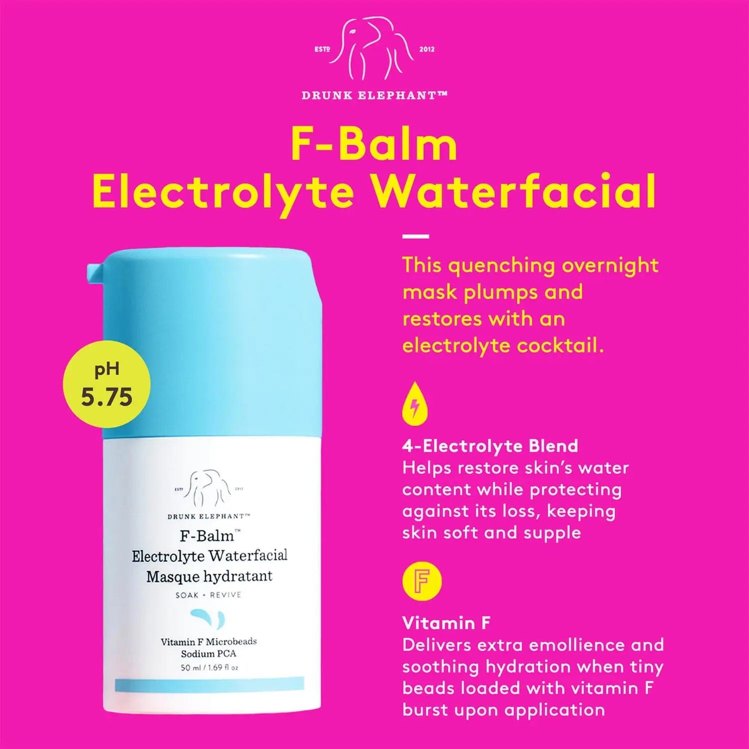Drunk Elephant F-Balm Electrolyte Waterfacial 50ml