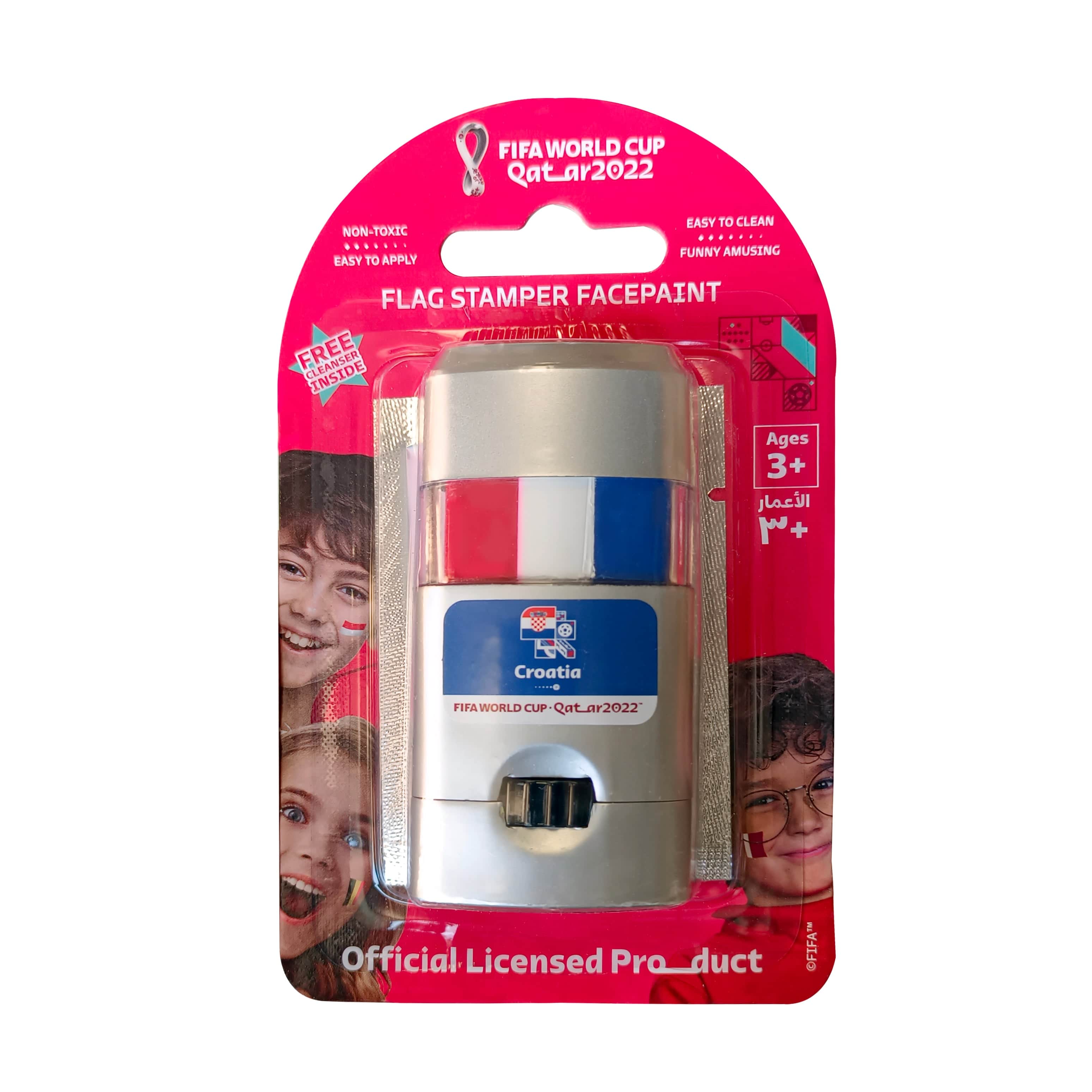 FIFA Flag Stamper Non Toxic | Flag Face Paint with Free Removing Cream