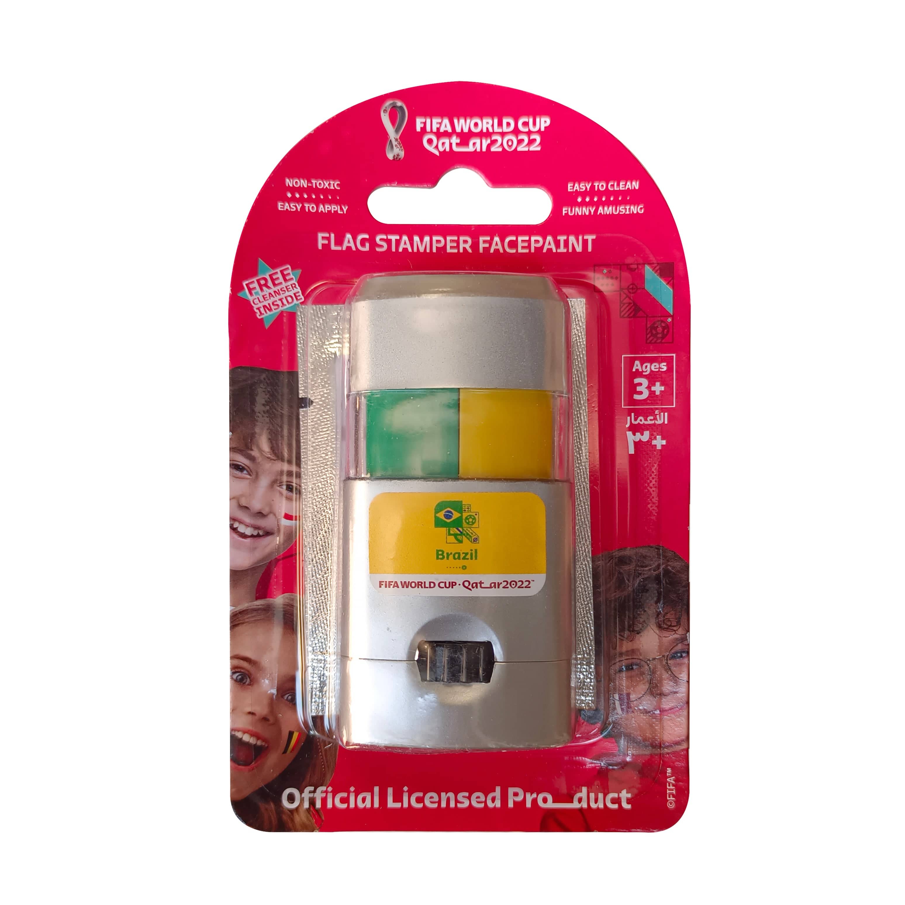 FIFA Flag Stamper Non Toxic | Flag Face paint with free removing cream
