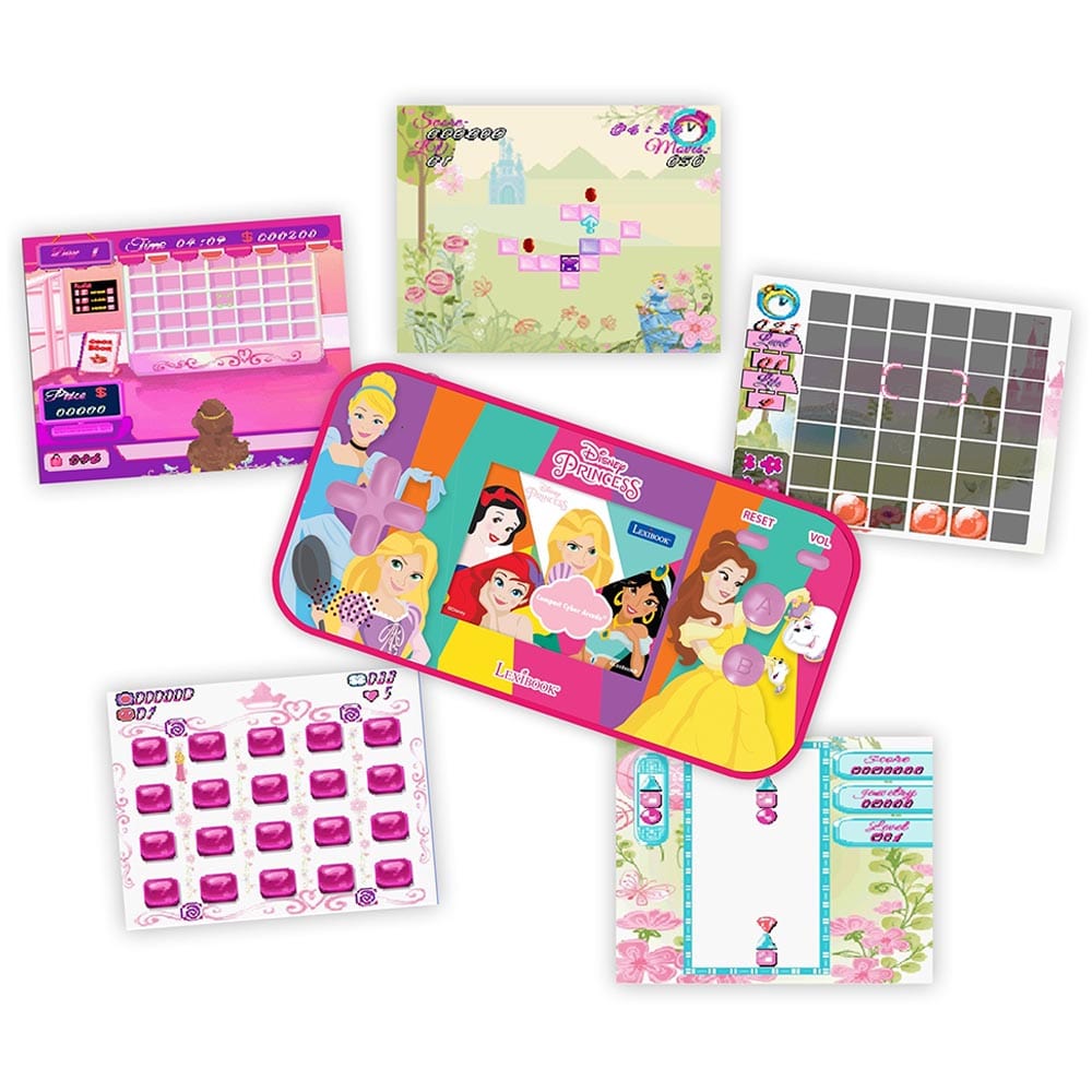 Lexibook - Handheld Cyber Arcade Disney Princess Console 2.5-inch