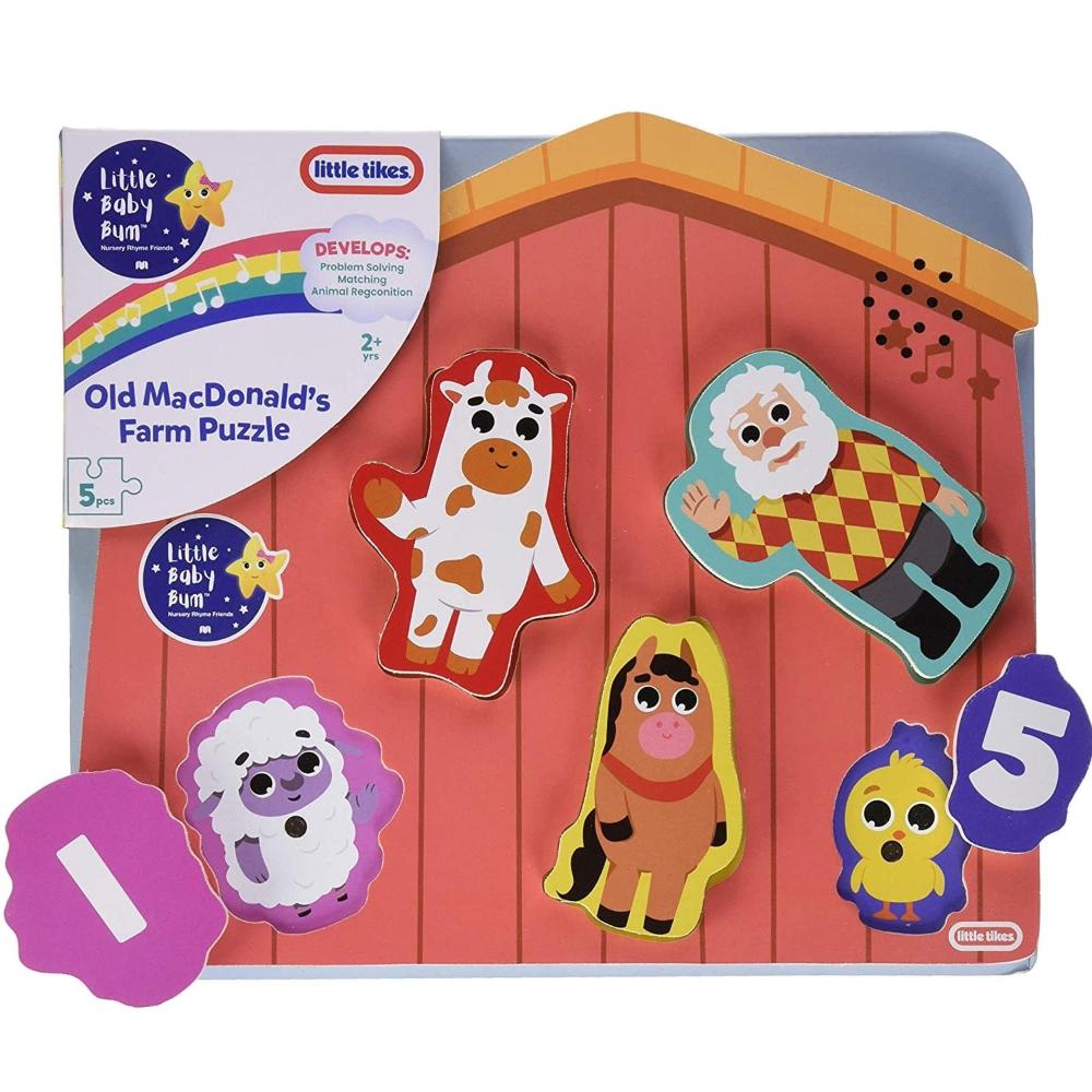 Little Tikes Little Baby Bum Musical Wooden Puzzle - Farm Pack– flitit