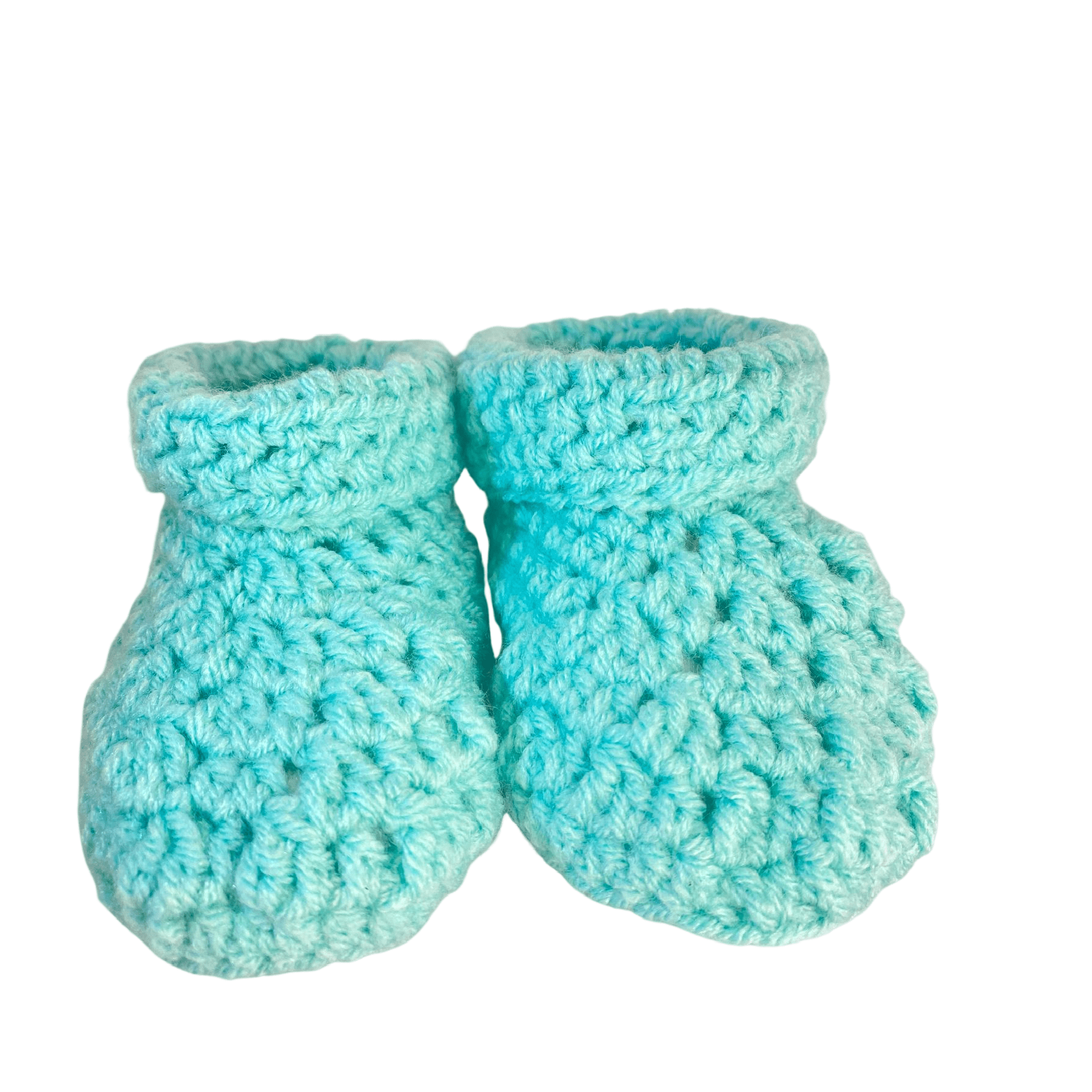 Pikkaboo Cuddles and Snuggles Crochet Baby Booties - Green