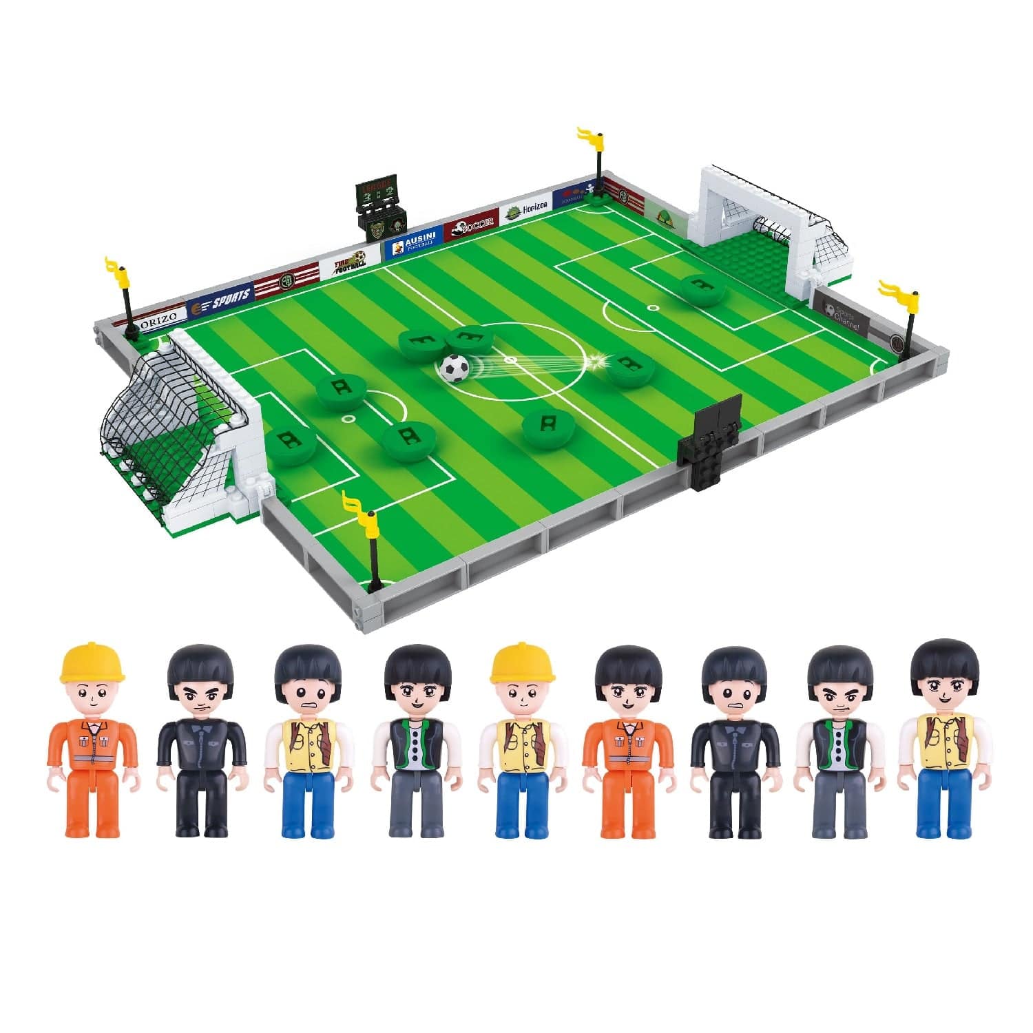 Power Joy Goal Goal Soccer Field Building Blocks Set – Flitit - Online ...