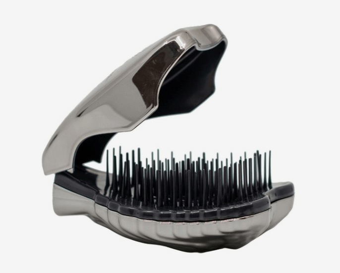 Tangle Angel Compact Hair Brush Titanium With Mirror – flitit